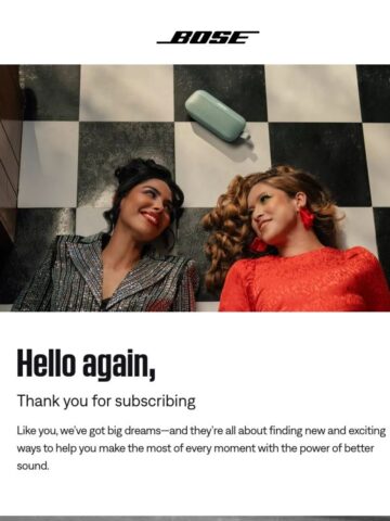 Email Inspiration from Bose - Email Love