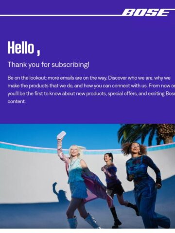 Email Inspiration from Bose - Email Love