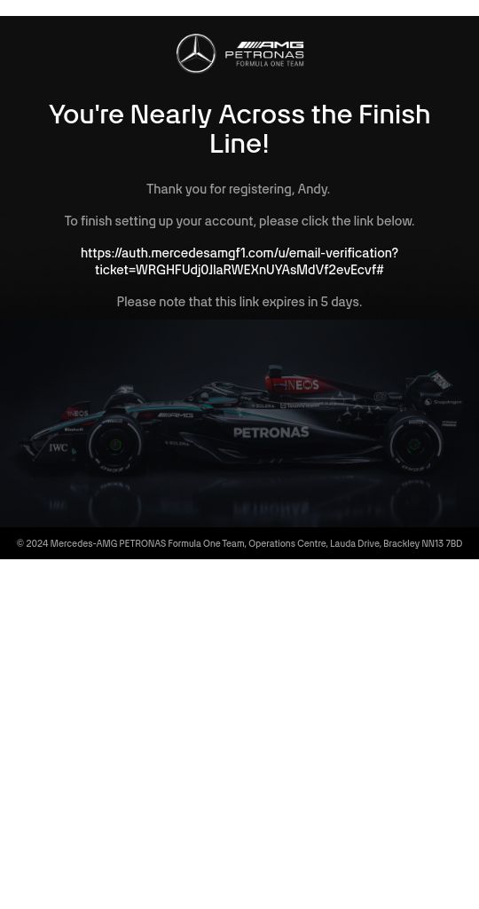 Email Inspiration from Mercedes-AMG PETRONAS F1 Team - Email Love