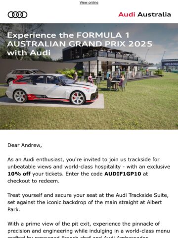 Email Inspiration from Audi Australia - Email Love