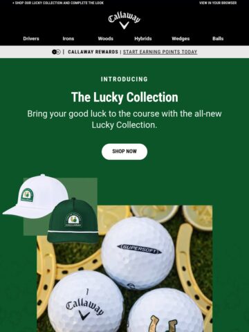 Email Inspiration from Callaway Golf - Email Love