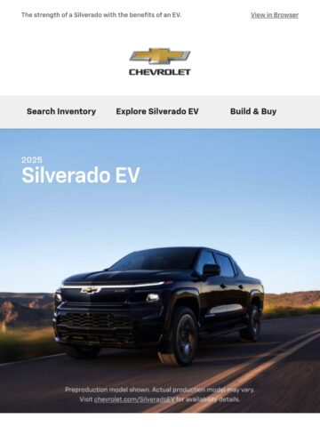 Email Inspiration from Chevrolet - Email Love
