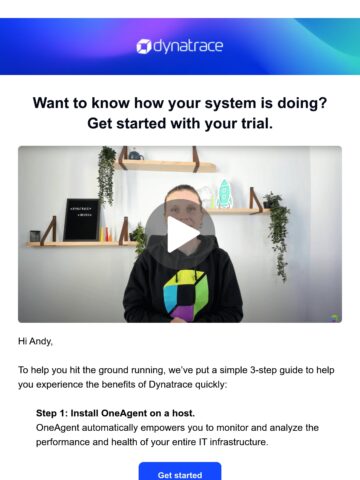 Email Inspiration from Dynatrace Trial Team - Email Love