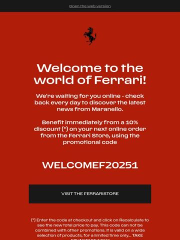 Email Inspiration from Ferrari.com - Email Love