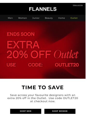 Email Inspiration from FLANNELS - Email Love