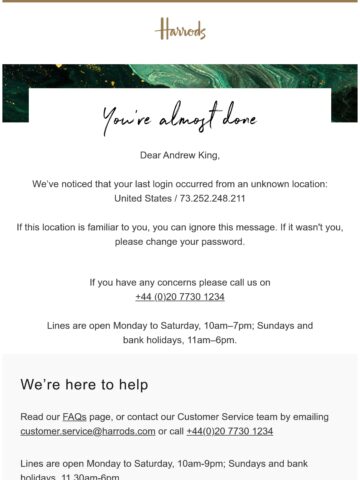 Email Inspiration from Harrods - Email Love