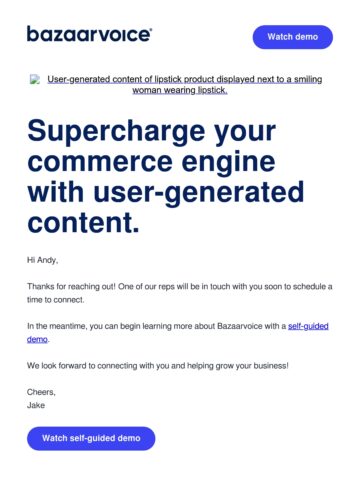 Email Inspiration from Jake at Bazaarvoice - Email Love