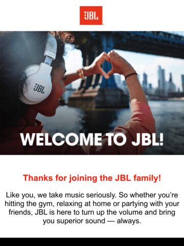 Email Inspiration from JBL - Email Love