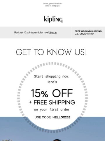 Email Inspiration from Kipling - Email Love