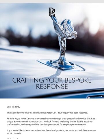 Email Inspiration from Rolls-Royce Motor Cars NA - Email Love