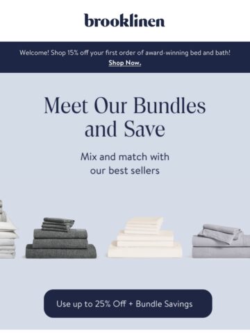 Email Inspiration from Brooklinen - Email Love
