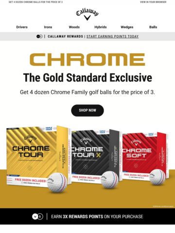 Email Inspiration from Callaway Golf - Email Love