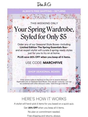 Email Inspiration from Dia & Co - Email Love