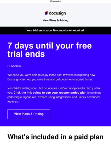 Email Inspiration from Docusign - Email Love