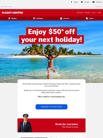 Email Inspiration from Flight Centre - Email Love