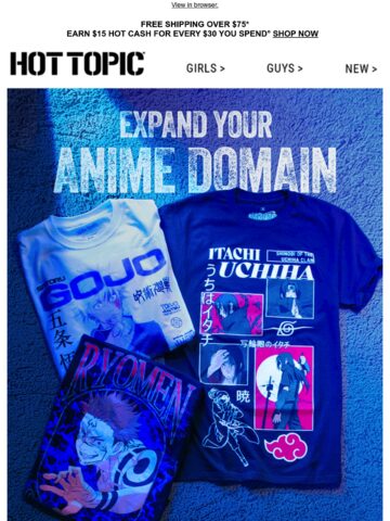 Email Inspiration from Hot Topic - Email Love