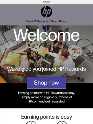 HP Rewards Emails and Newsletters