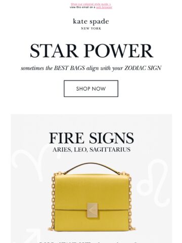 Email Inspiration from kate spade - Email Love