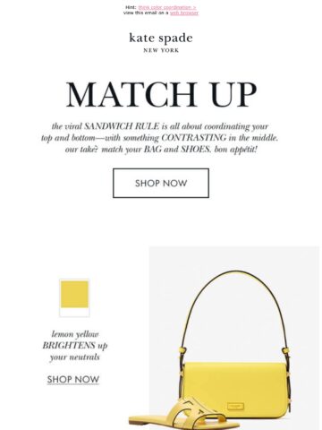 Email Inspiration from kate spade - Email Love