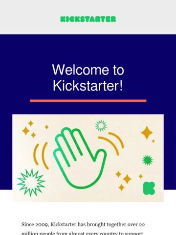 Email Inspiration from Kickstarter - Email Love