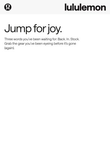 Email Inspiration from lululemon - Email Love