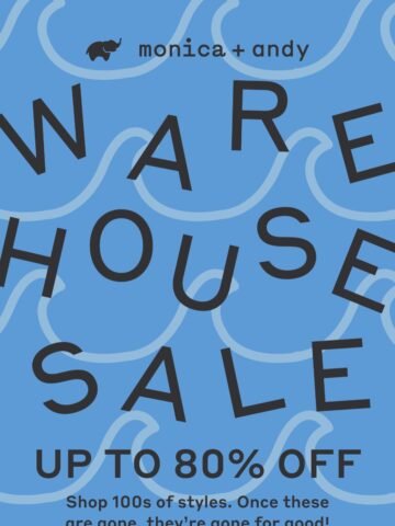 Email Inspiration from Monica + Andy Warehouse Sale - Email Love