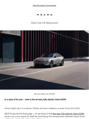 Email Inspiration from Volvo Car UK - Email Love