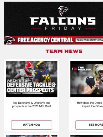 Email Inspiration from Atlanta Falcons - Email Love
