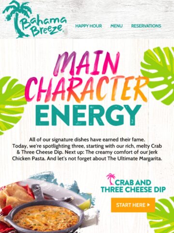 Email Inspiration from Bahama Breeze - Email Love