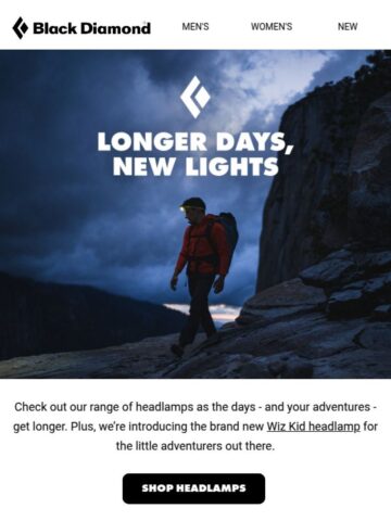 Email Inspiration from Black Diamond - Email Love