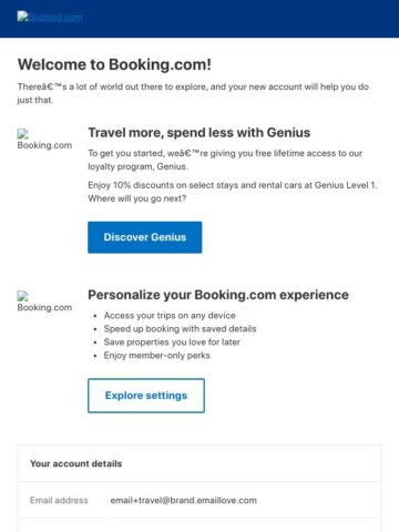 Booking.com Emails and Newsletters