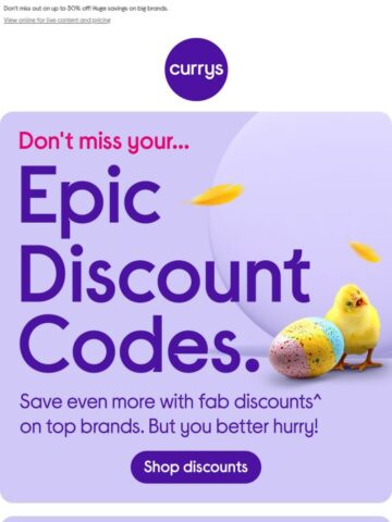 Email Inspiration from Currys - Email Love