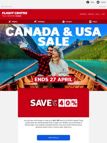 Email Inspiration from Flight Centre - Email Love