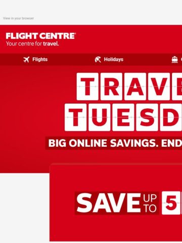 Email Inspiration from Flight Centre - Email Love