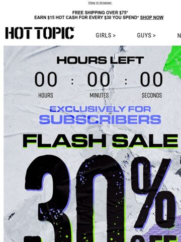 Email Inspiration from Hot Topic - Email Love