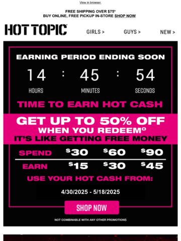 Email Inspiration from Hot Topic - Email Love