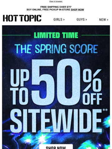 Email Inspiration from Hot Topic - Email Love