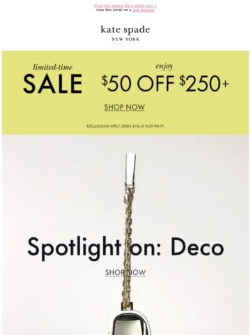 Email Inspiration from kate spade - Email Love