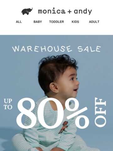 Email Inspiration from Monica + Andy Warehouse Sale - Email Love