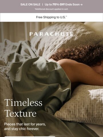 Email Inspiration from Parachute - Email Love