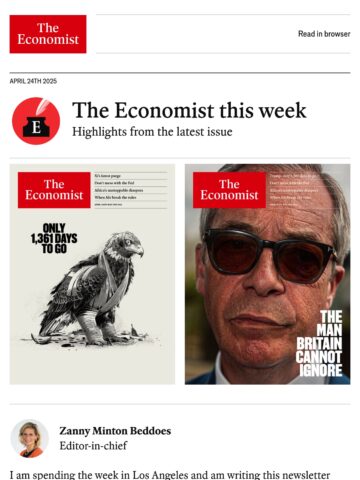Email Inspiration from Zanny Minton Beddoes at The Economist - Email Love