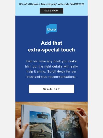 Email Inspiration from Blurb - Email Love