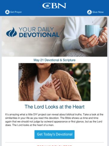 Email Inspiration from CBN—The Christian Broadcasting Network - Email Love