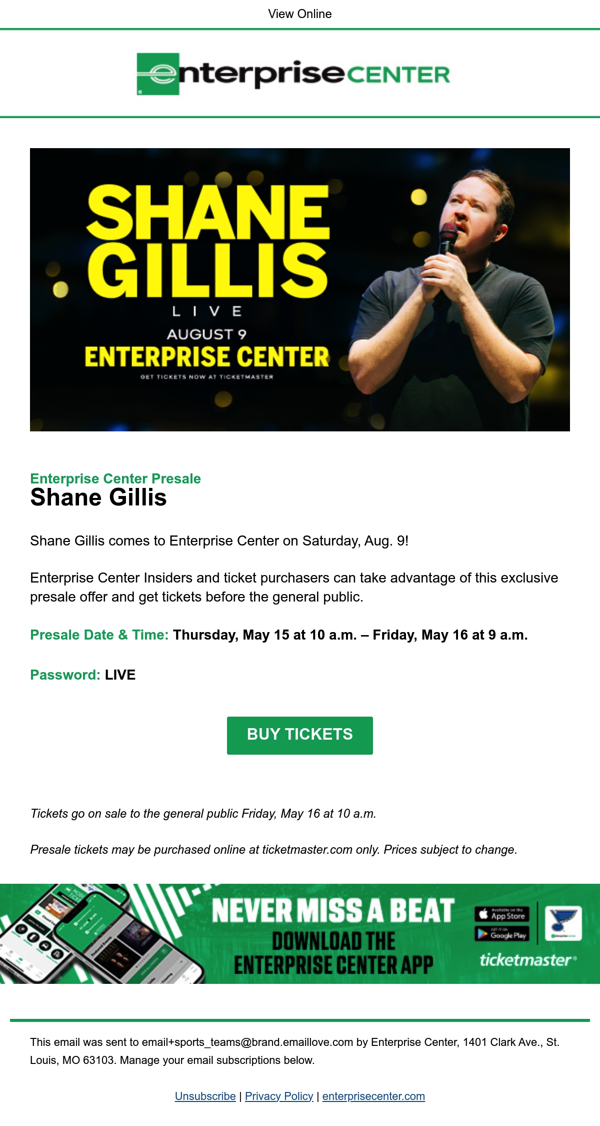 Email Inspiration from Enterprise Center - Email Love