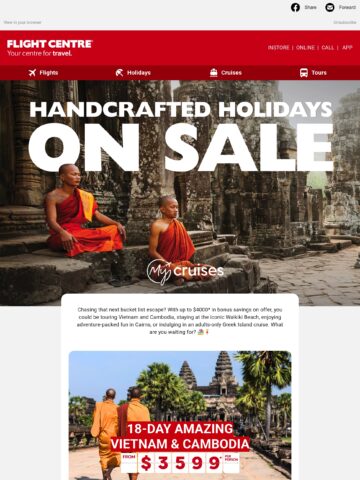 Email Inspiration from Flight Centre - Email Love