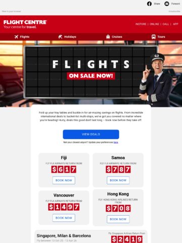 Email Inspiration from Flight Centre - Email Love