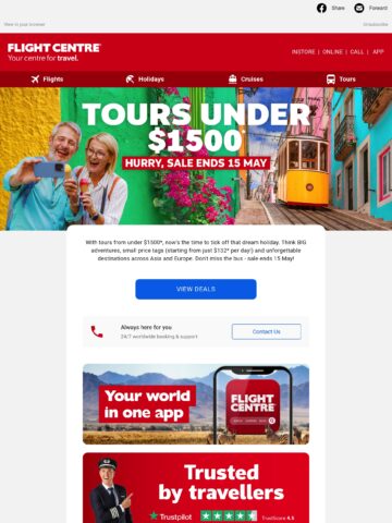 Email Inspiration from Flight Centre - Email Love
