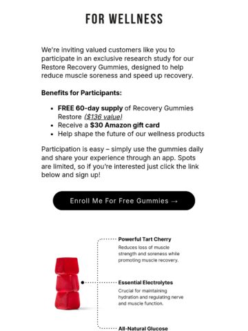 Email Inspiration from For Wellness - Email Love