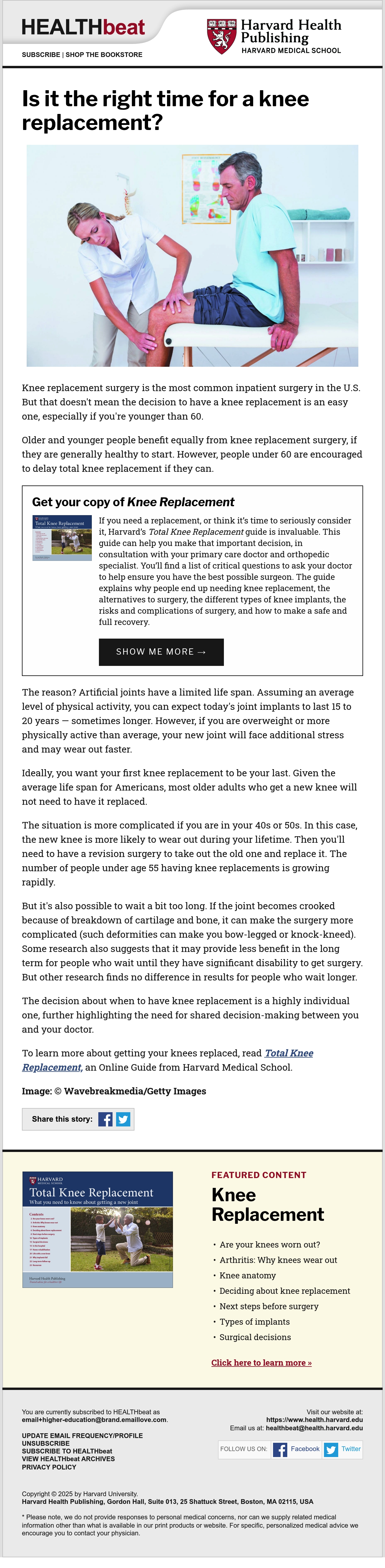 Email Inspiration from Harvard Medical School - Email Love