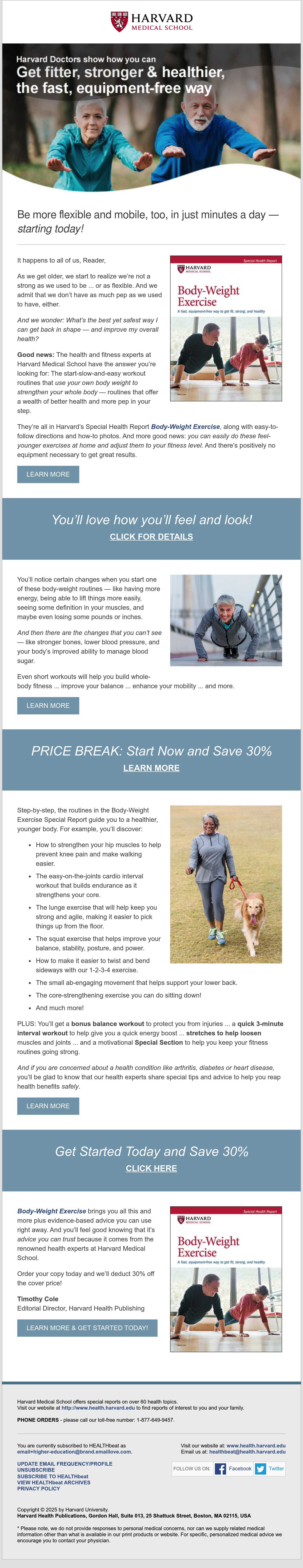 Email Inspiration from Harvard Medical School - Email Love
